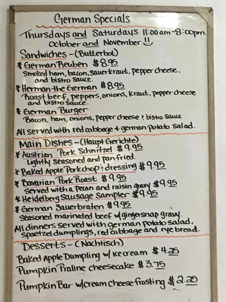 Menu at The New Frontier restaurant, Turtle Lake