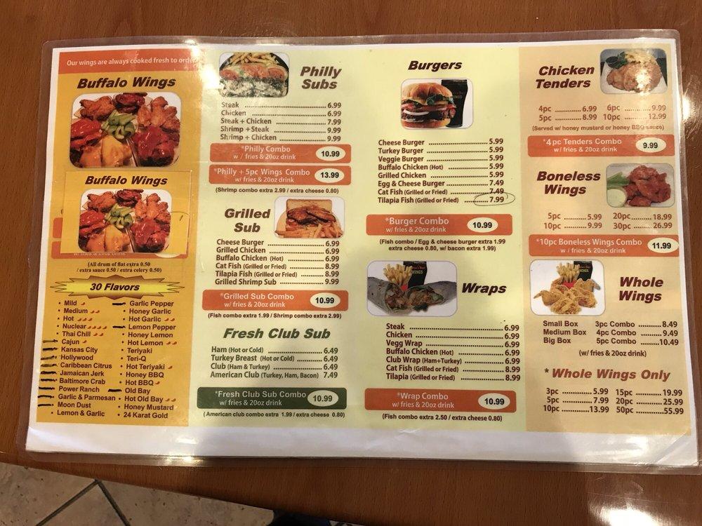 Menu at America's Best Wings restaurant, Bowie, Annapolis Rd #106
