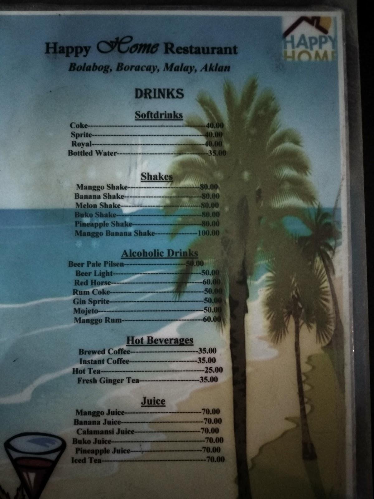 Menu at Happy Home cafe, Malay, XW7H+6P9