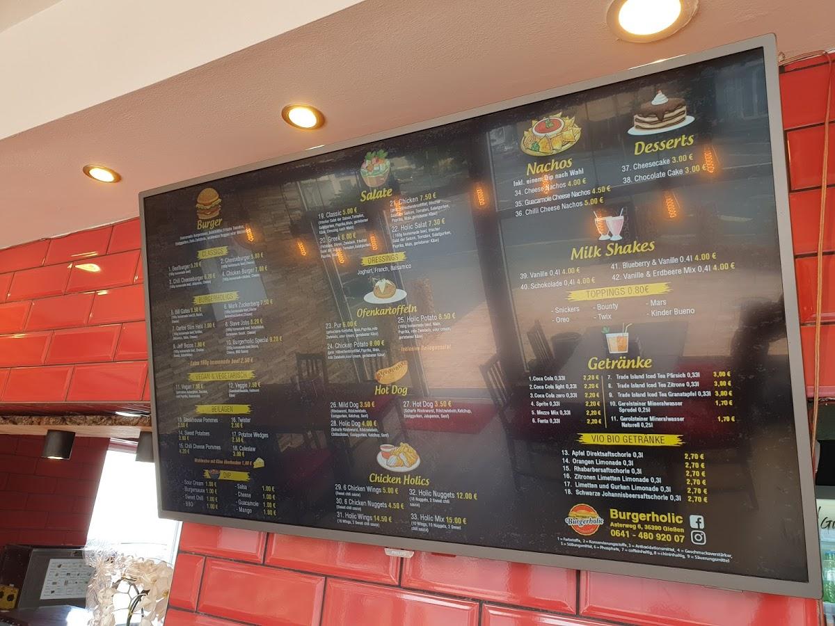 Menu at Burgerholic Wetzlar restaurant, Wetzlar