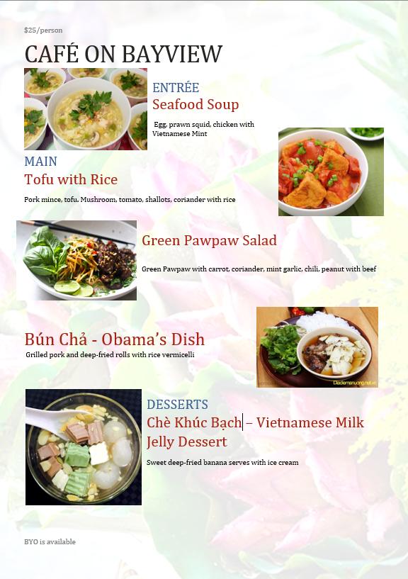 Menu at Cafe On Bayview, Runaway Bay