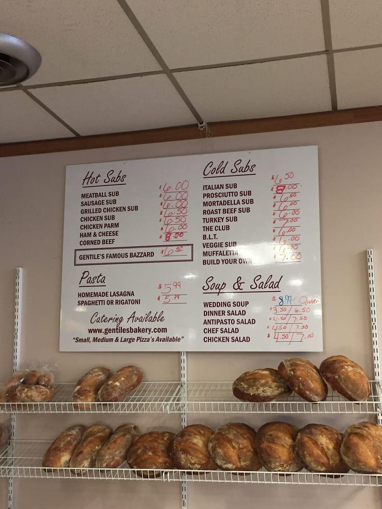 Menu at Gentile's Bakery - Catering - Deli, Parma, Broadview Rd