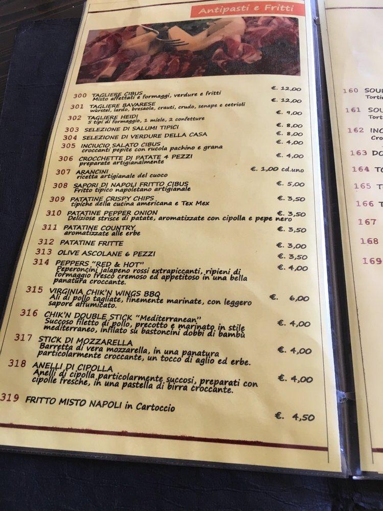 Menu au Cibus Cultura Gastronomica pub et bar, Piedimonte San Germano