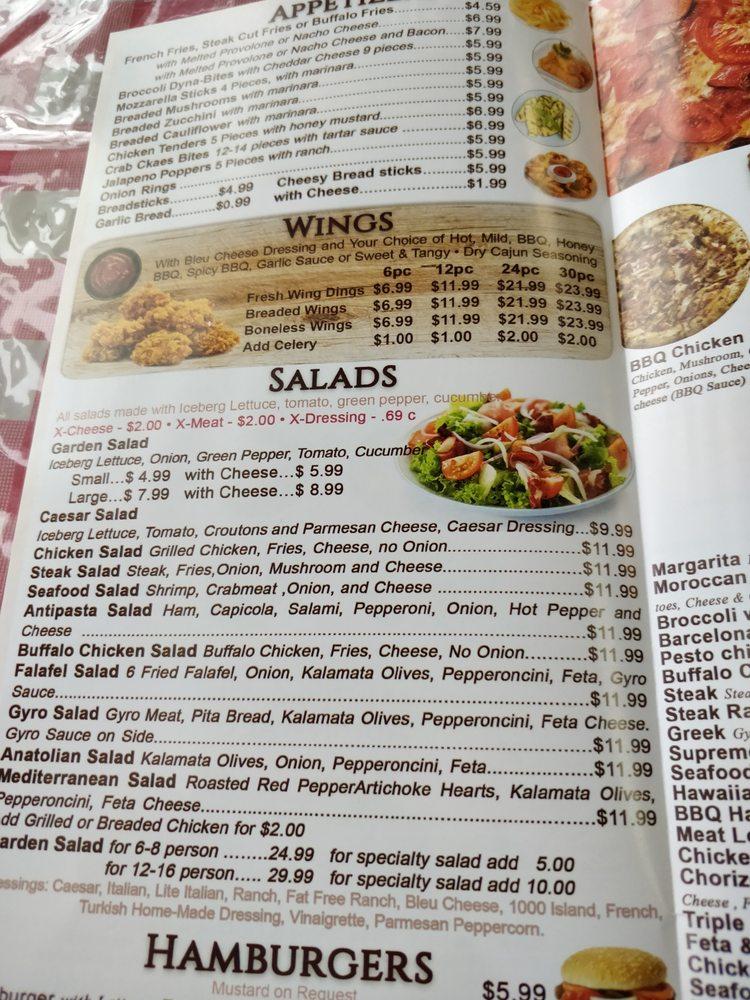 Menu at Ephesus Mediterranean Kitchen pizzeria, Aspinwall
