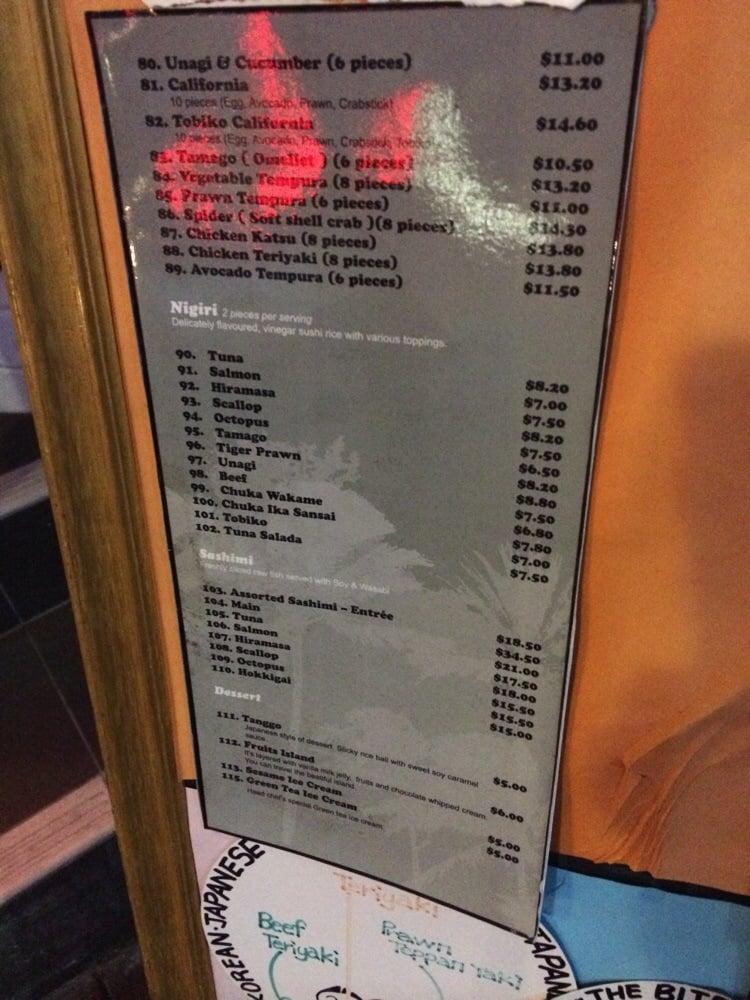 Menu at The Bite restaurant, Northbridge, 57 Aberdeen St