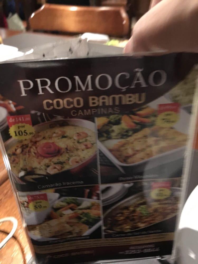 Carta del restaurante Coco Bambu, Campinas
