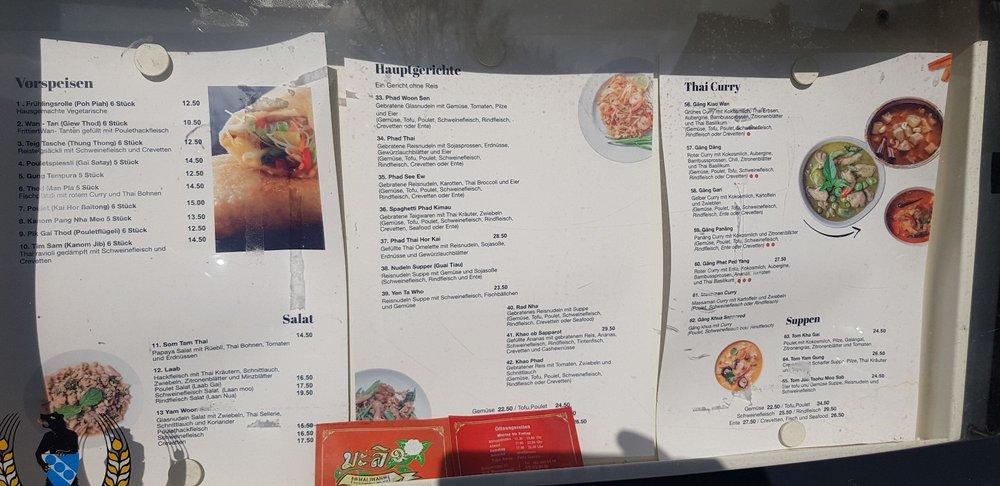Speisekarte von Thai Restaurant Maliwan, Niedergösgen