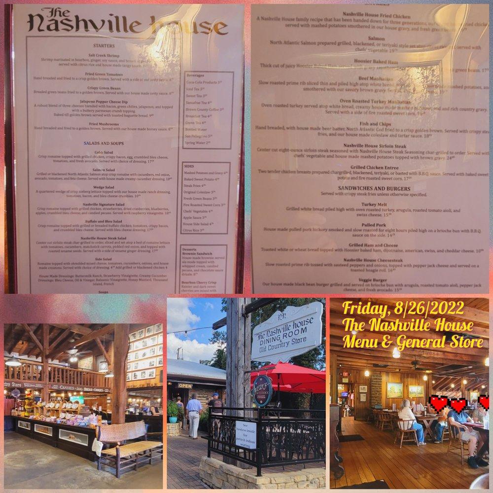 Menu at The Nashville House restaurant, Nashville, 15 S Van Buren St