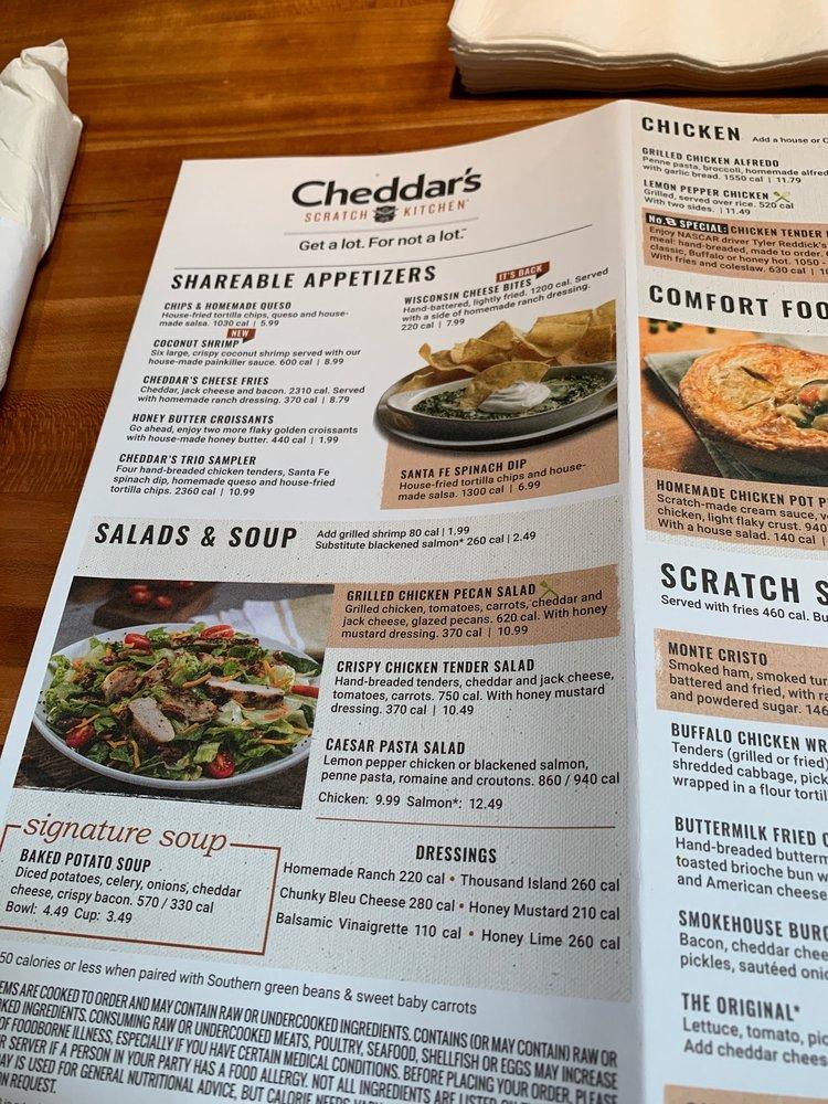 Menu at Cheddar's Scratch Kitchen restaurant, Harker Heights, 201 E ...