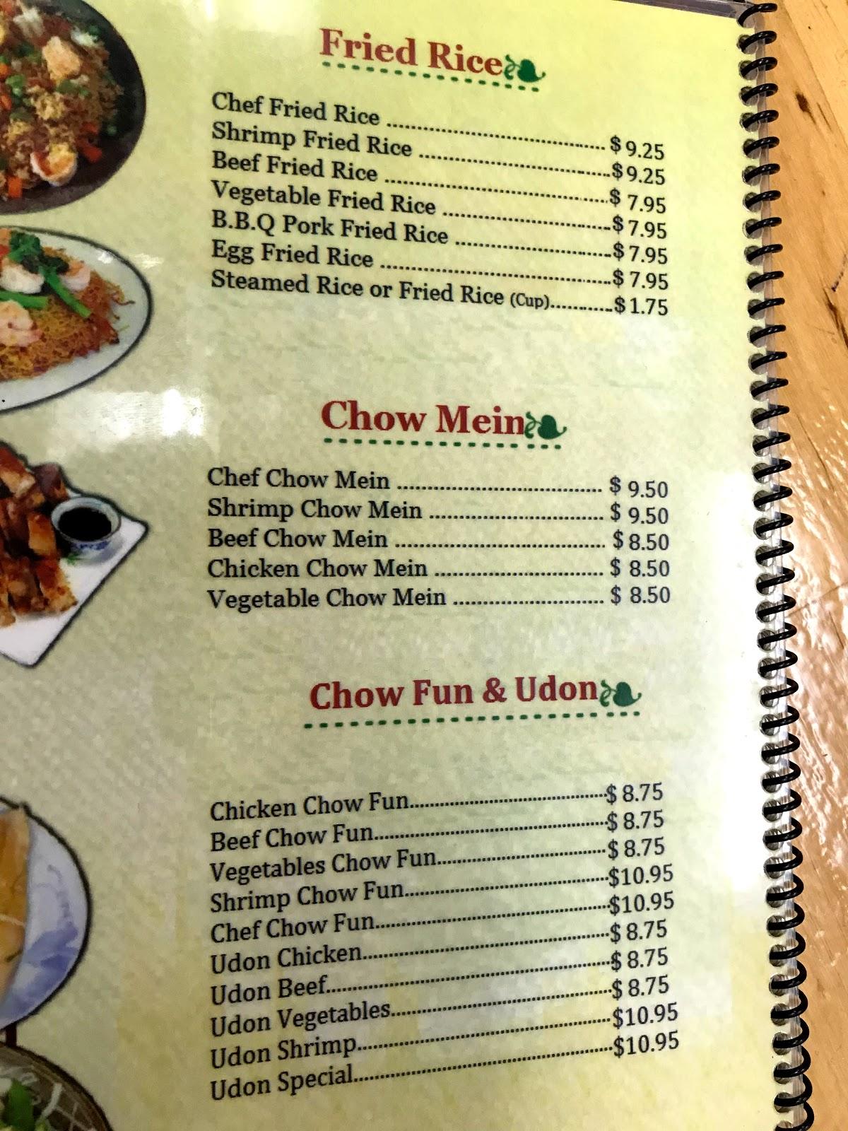 Menu at Chef Lee's Food Express fast food, El Centro