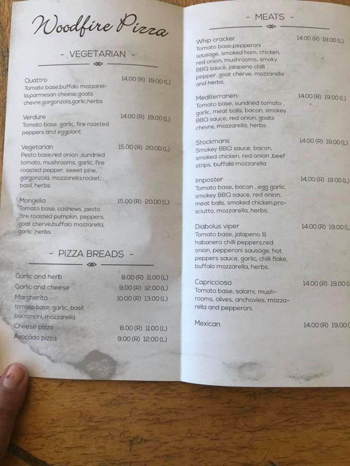Menu at Da Marino Italian restaurant, Landsborough