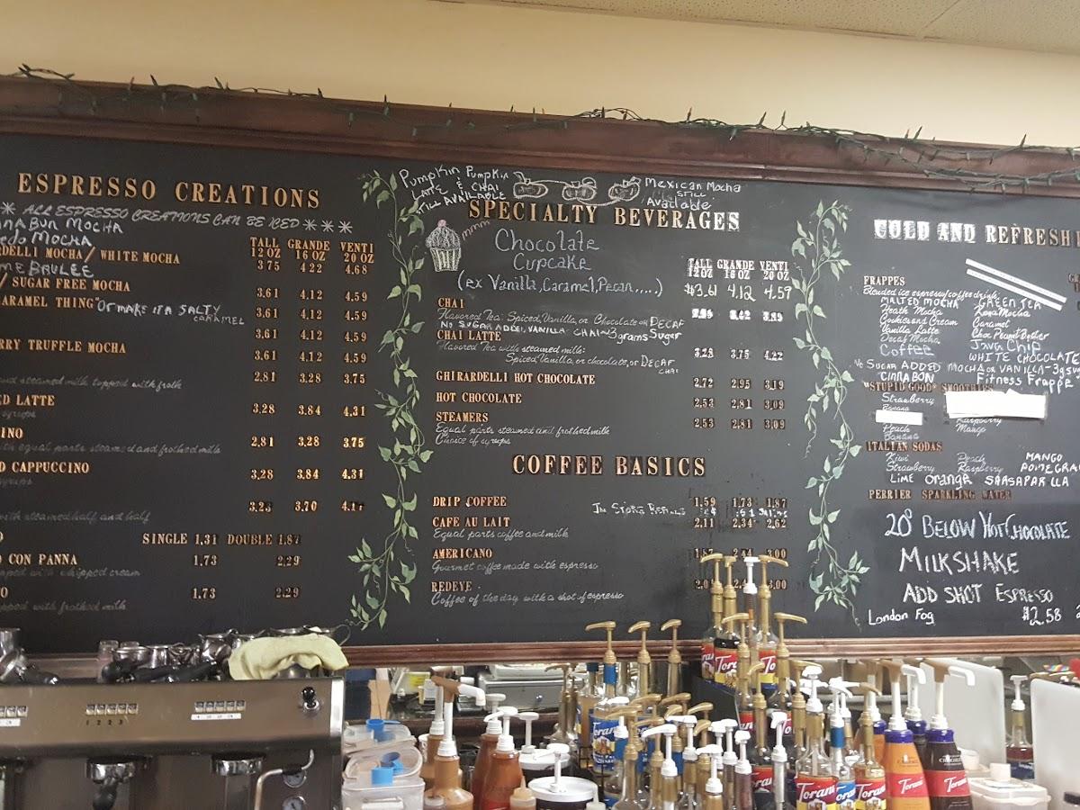 Menu at Higher Grounds Coffee Shoppe cafe, Boone