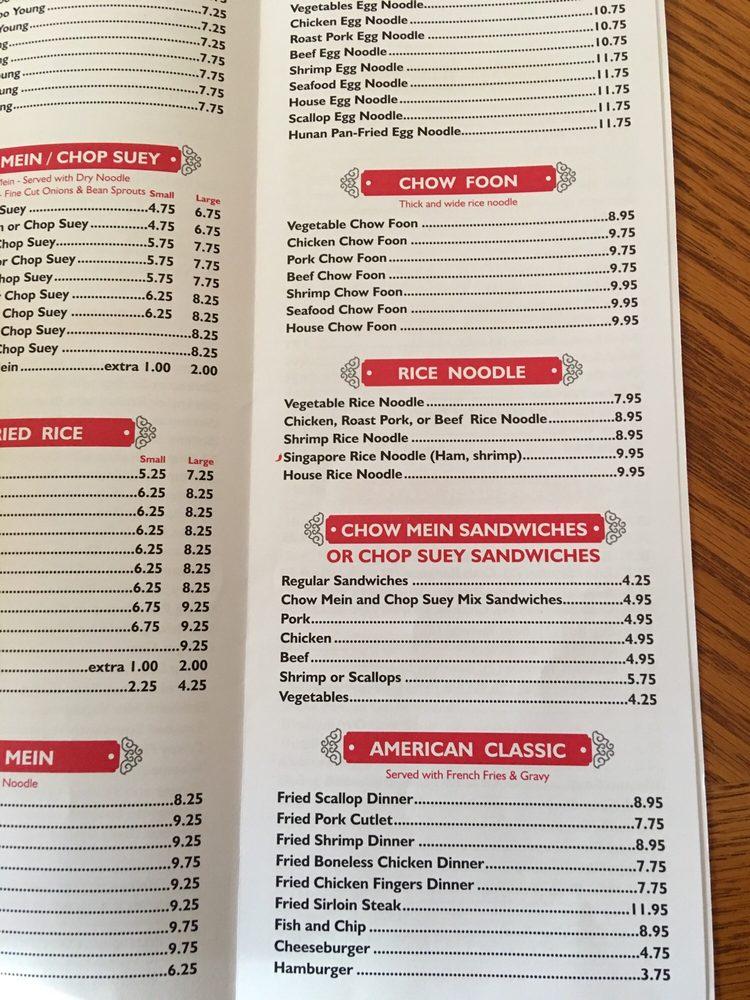Menu at Ying Dynasty of Wareham restaurant, Wareham, 265 Marion Rd