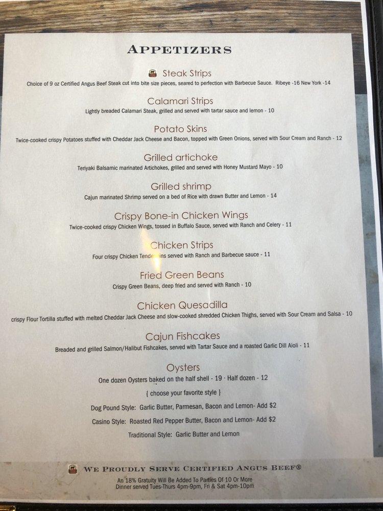 Menu at Center Street Grill pub & bar, Turlock
