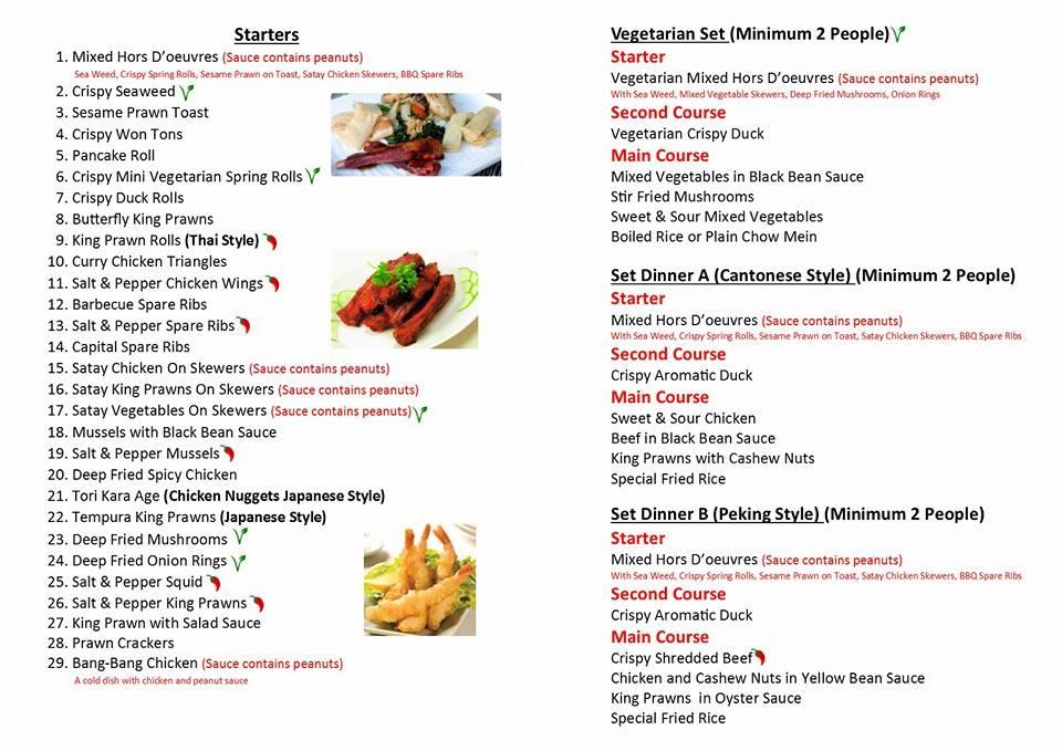 Menu at New Princess Garden restaurant, Dartford, Princesses Parade