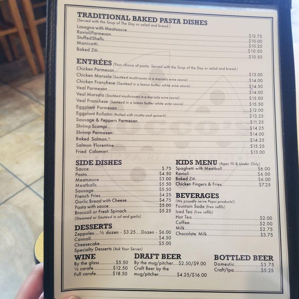 Menu at Rocco's Pizza pizzeria, Spring Hill