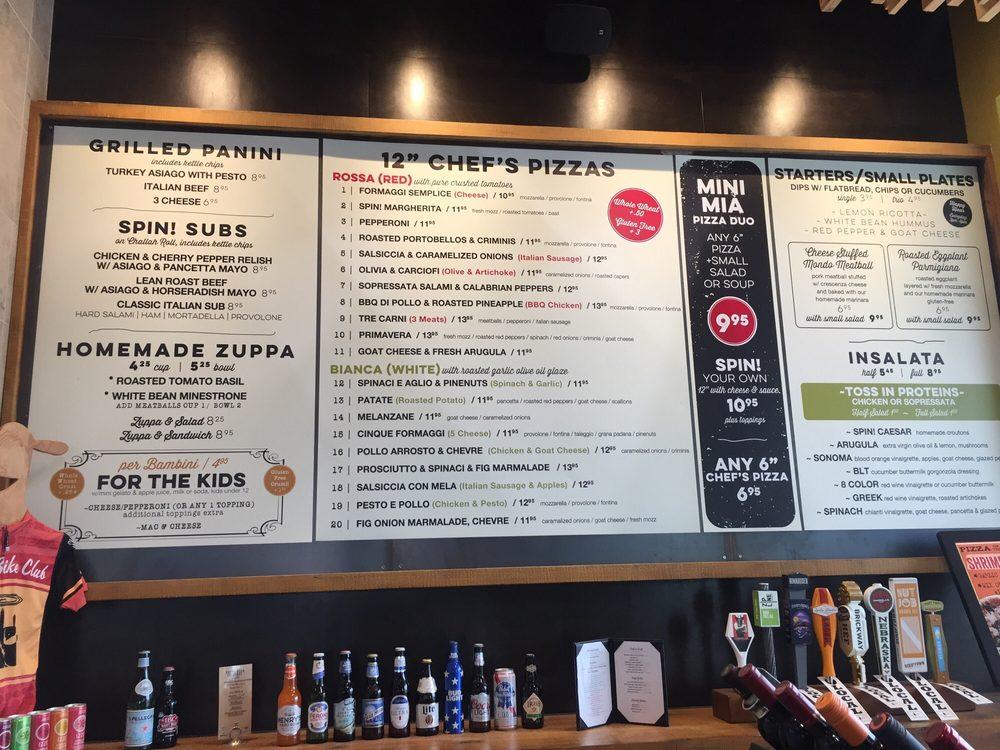Menu at SPIN! Pizza pizzeria, Papillion, 248 Olson Dr