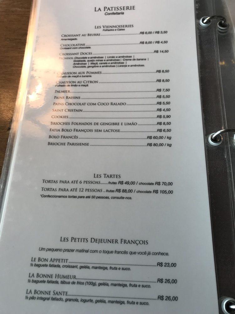 Menu em Café François Corporate Park/SC-401, Florianópolis, Ac. ao ...
