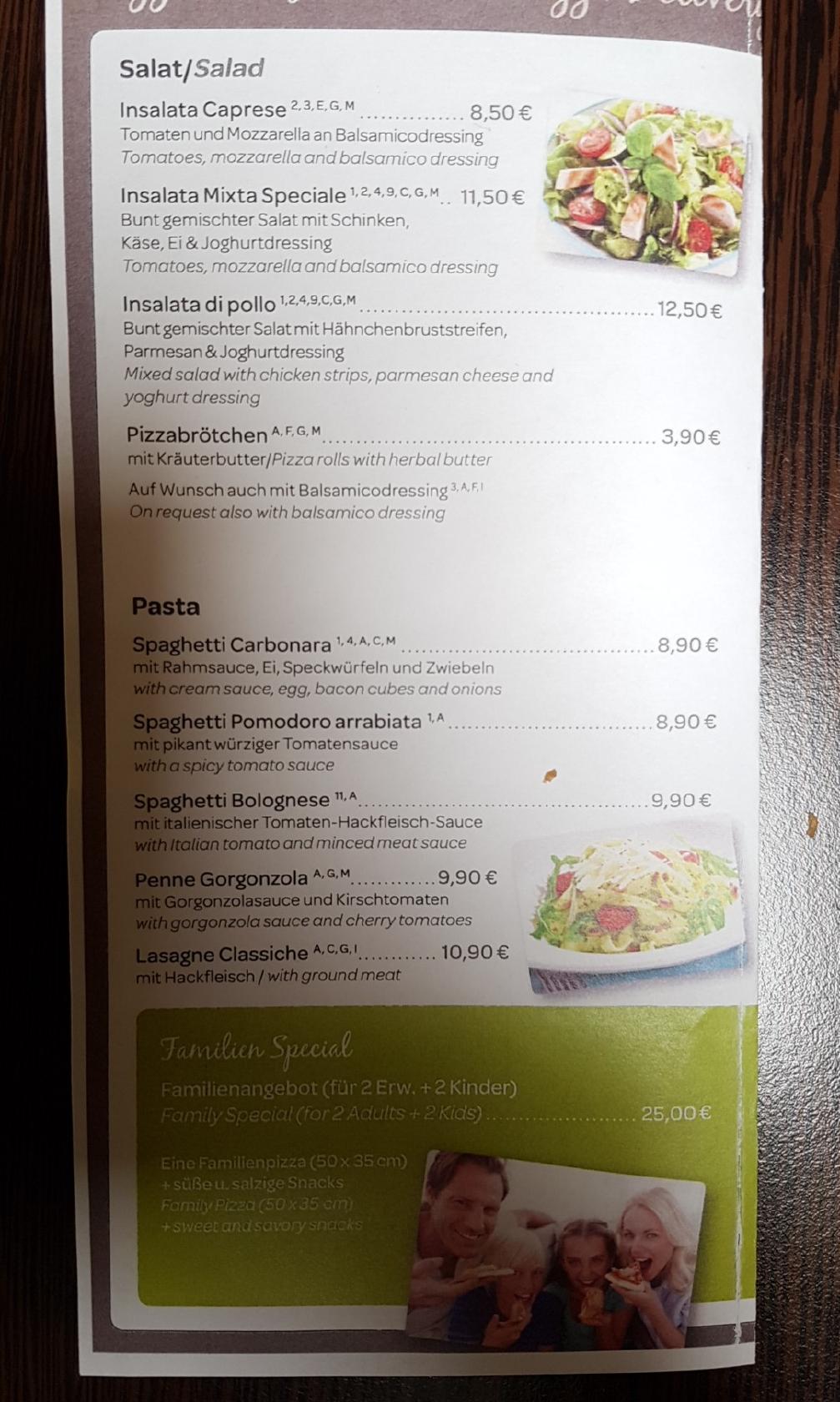 Speisekarte von Il Giardino restaurant, Bispingen
