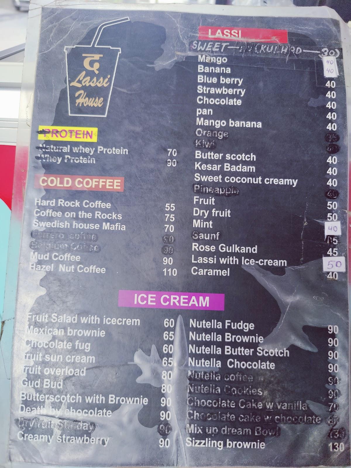 Menu at The Lassi House, Udaipur, 37