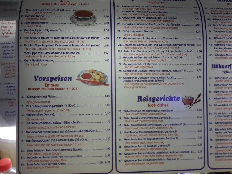 Carta del restaurante Asia Imbiss Kim Long, Grünberg