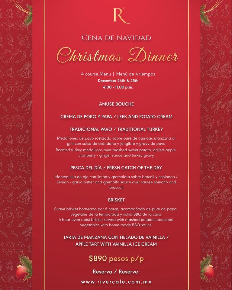Menu at River Cafe, Puerto Vallarta