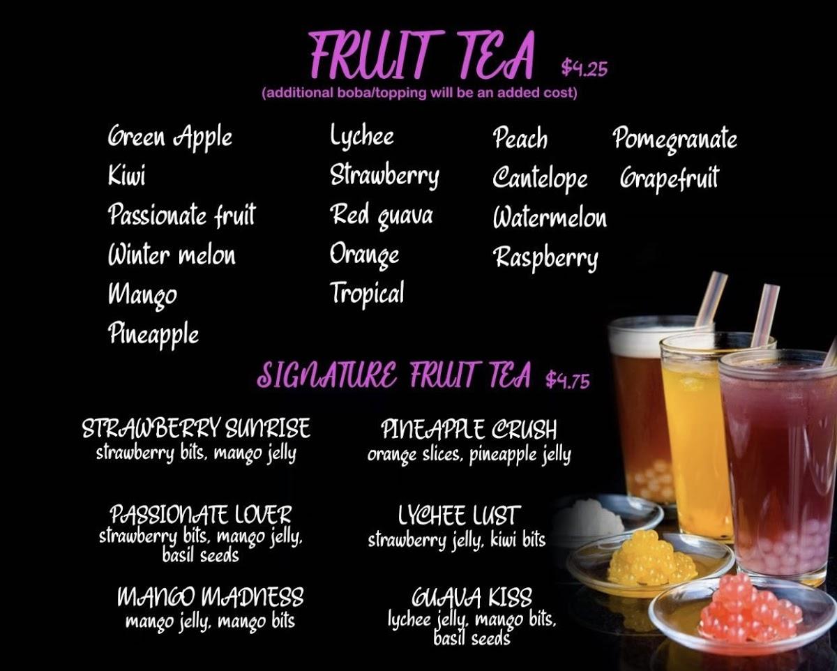Menu at Tasty Tea cafe, Philadelphia