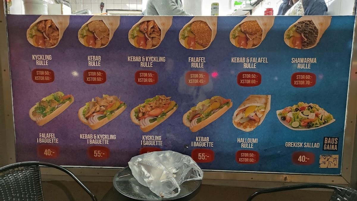 Menu at Värnhems Falafel fast food, Malmö