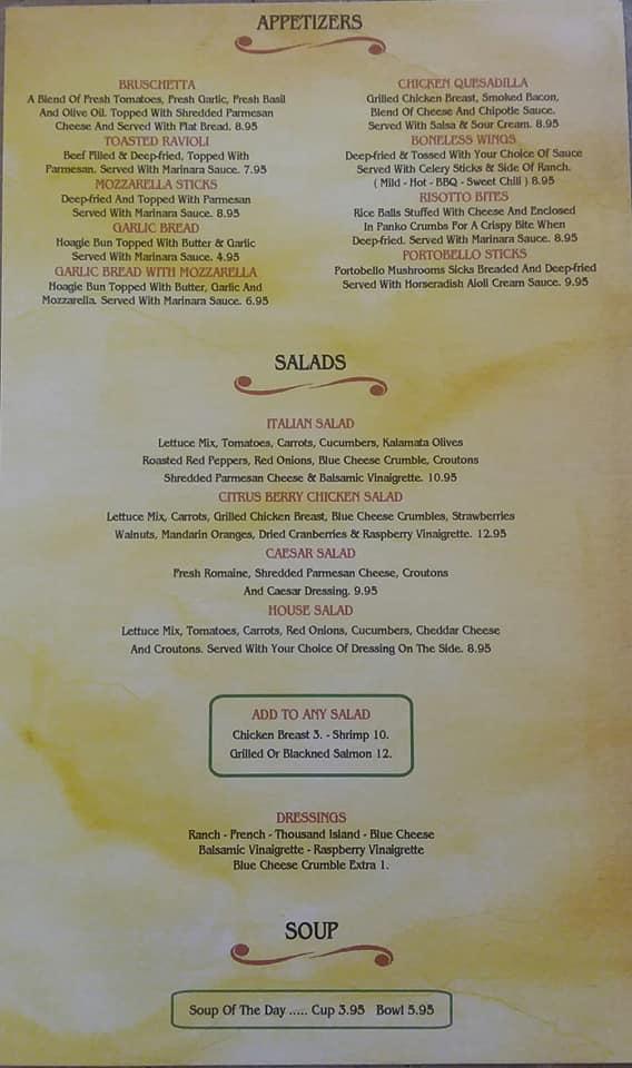 Menu at Clubhouse Grille, West Frankfort, 805 W Main St
