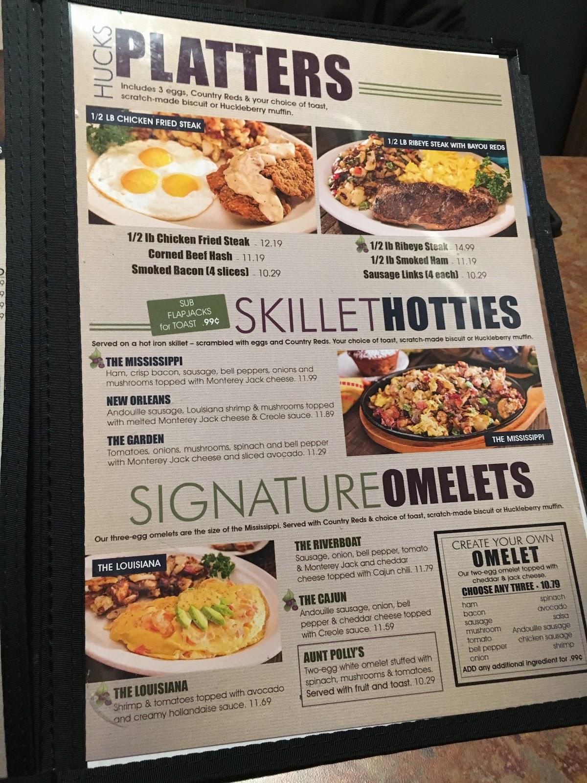 Menu at Huckleberry's Breakfast & Lunch restaurant, Sacramento, Arena ...