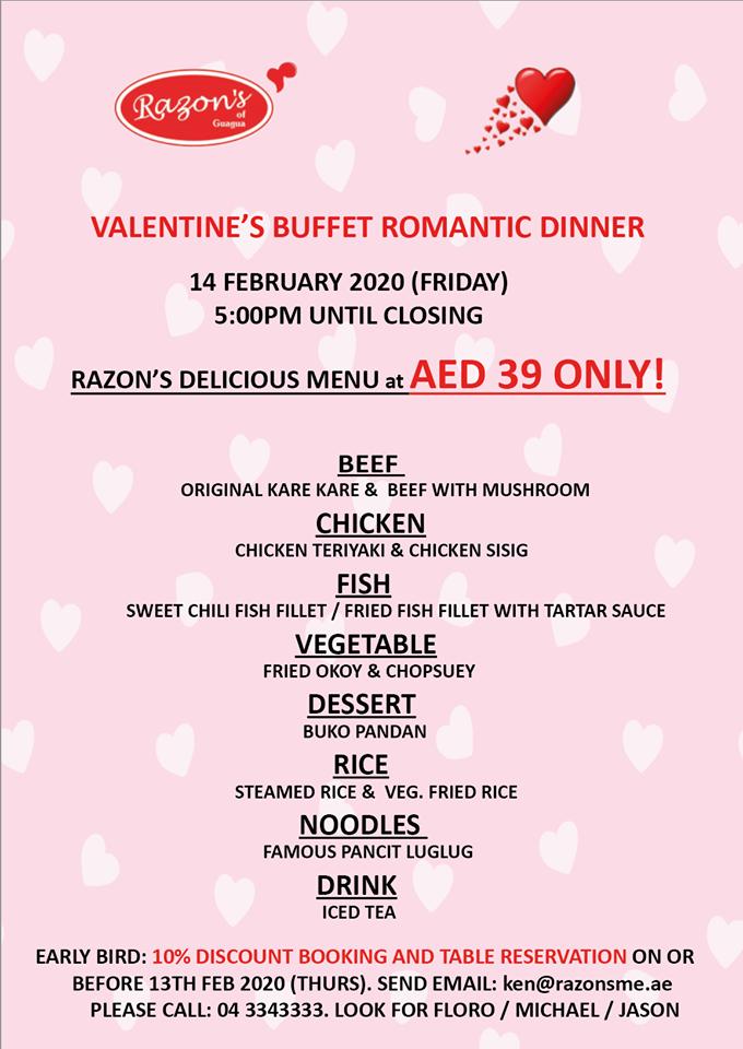 Menu at Razon's of Guagua UAE restaurant, Dubai, Shop 6