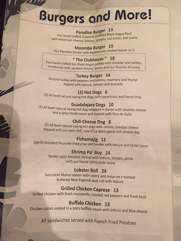 Menu at THE CLUBHOUSE LONG ISLAND - BELLMORE, Bellmore