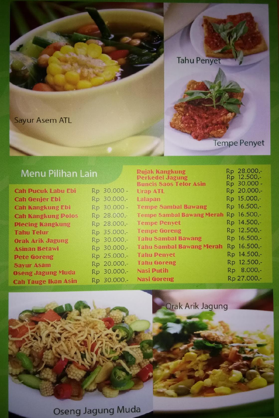 Carta del restaurante Ayam Tulang Lunak Malioboro, Surabaya, Jl. Raya ...