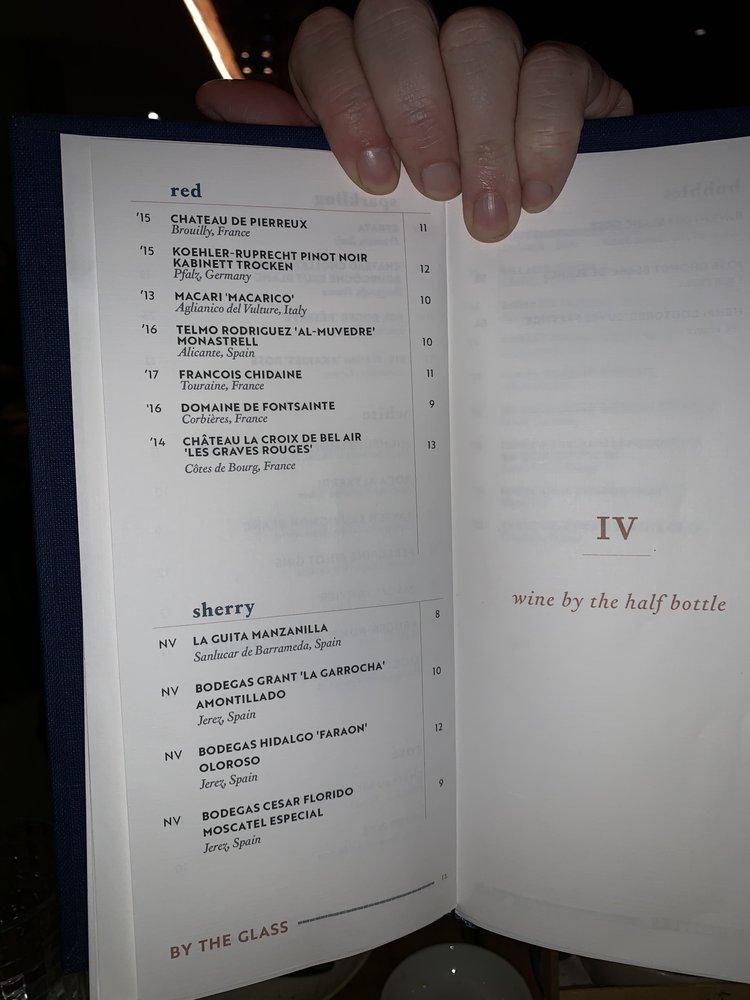 Menu at Alcove pub & bar, Boston