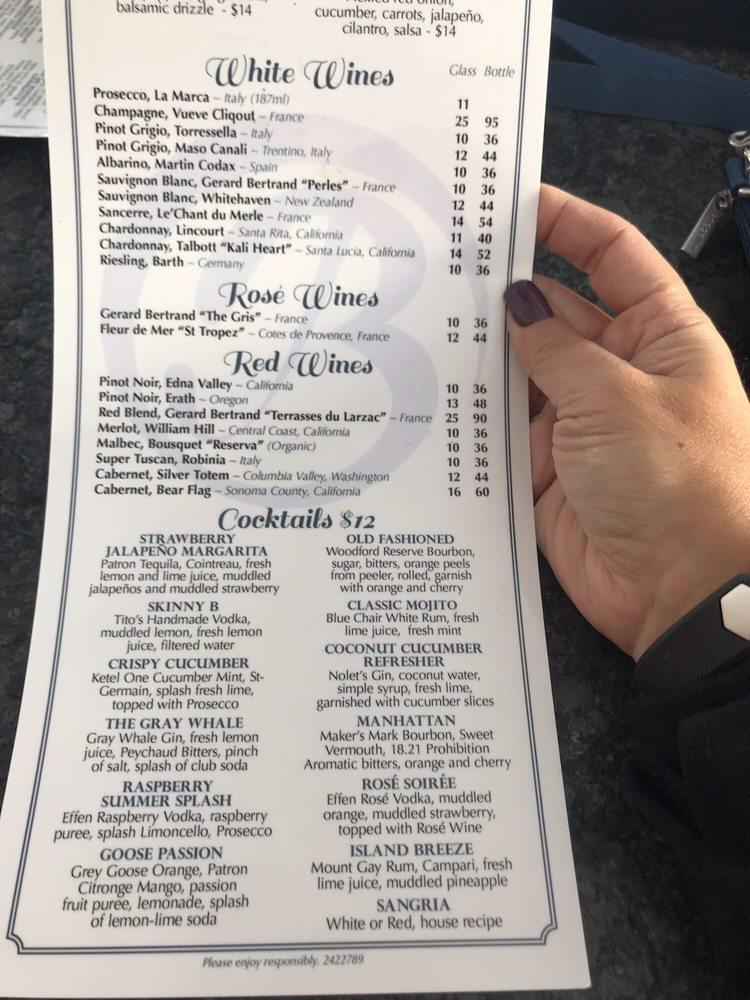 Menu at Boca Oyster Bar, Bridgeport