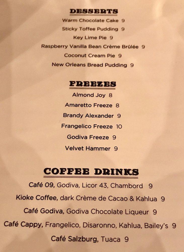 Menu at Cappy's Restaurant, San Antonio
