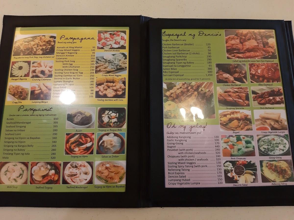 Carta del restaurante Dencio's Kamayan - Damosa, Dávao