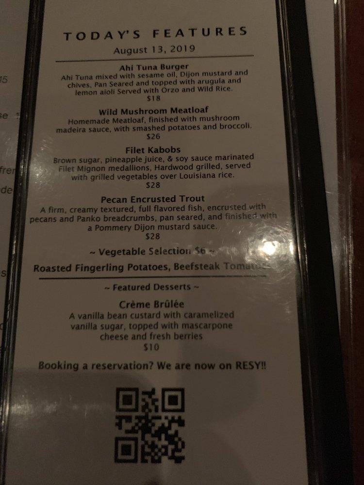 Menu at J. Alexander's Restaurant, Boca Raton