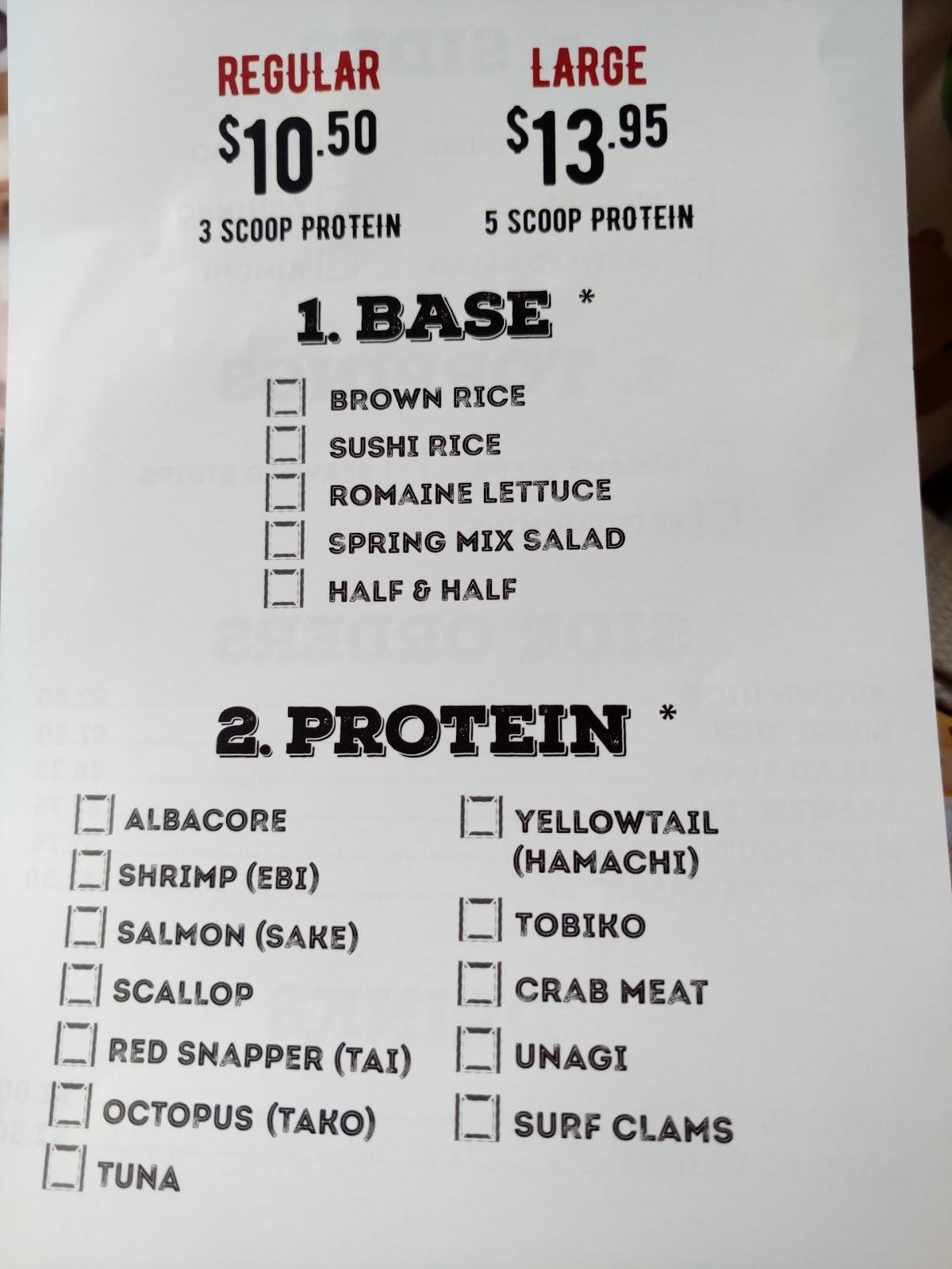 Menu at Okome Don restaurant, Houston