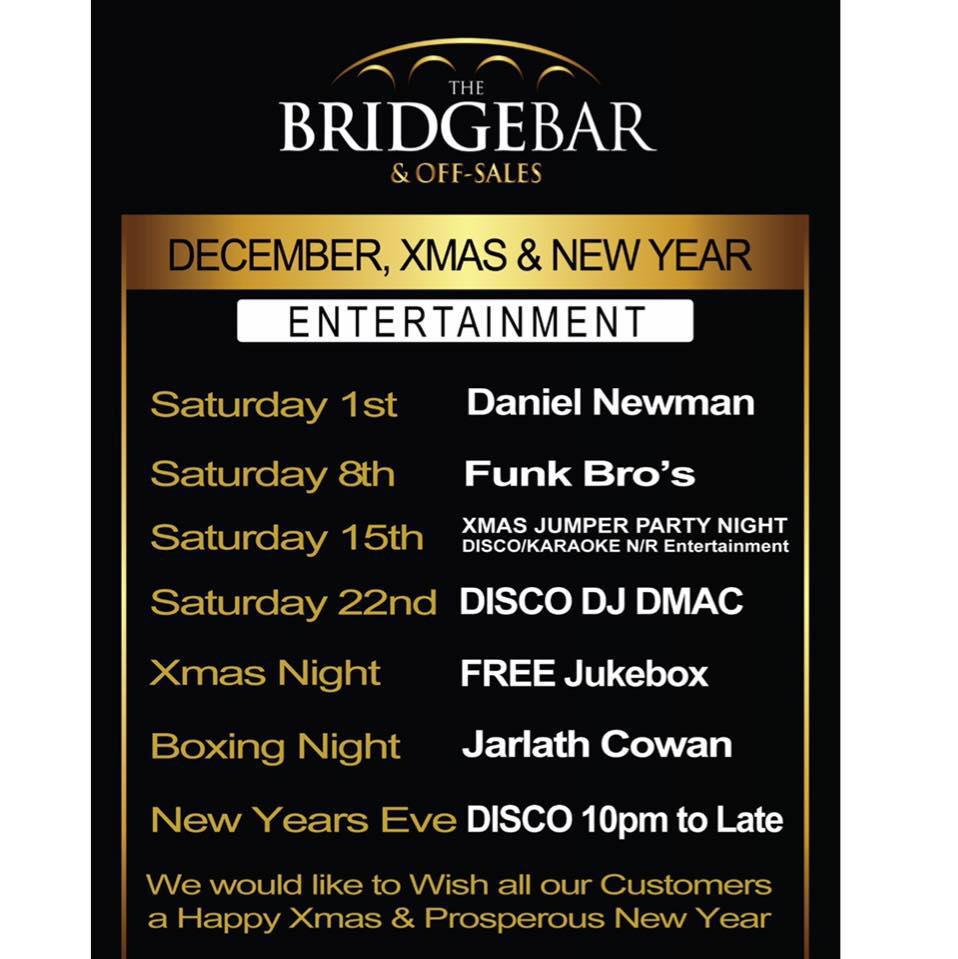 Menu at The Bridge Bar, England, 86 Ballinderry Bridge Rd