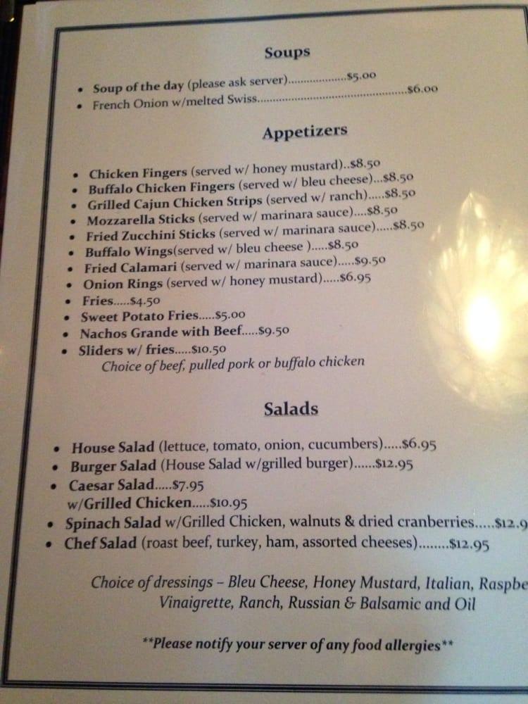 Menu at O'Hara's Restaurant and Pub, New York City