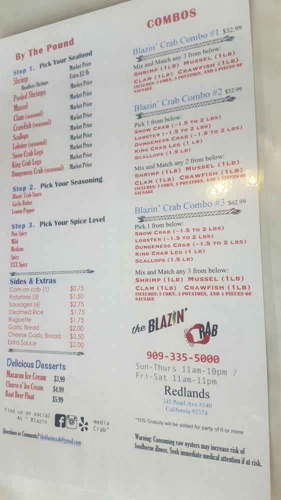 Menu at The Blazin Claw Redlands pub & bar, Redlands