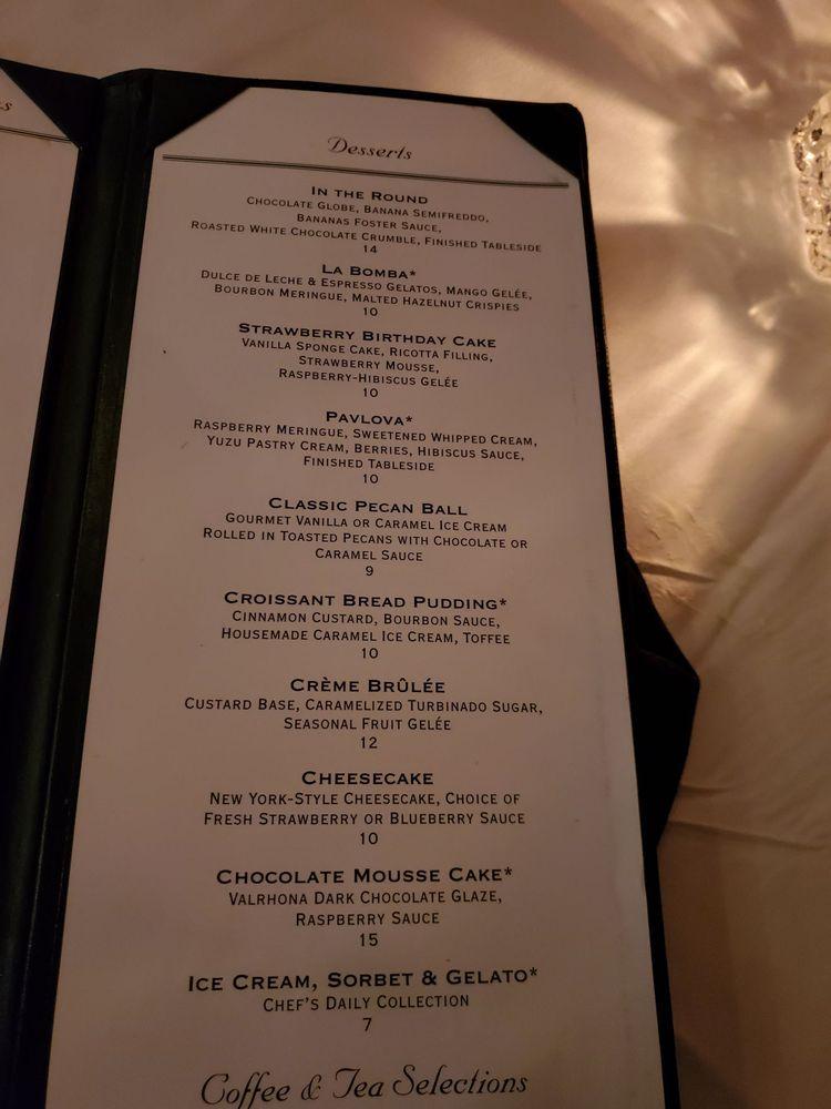 Menu at Vic & Anthony's Steakhouse, Atlantic City, 600 Huron Ave