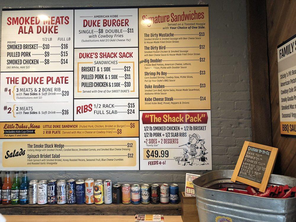 Menu at Dukes BBQ Shack, Wentzville