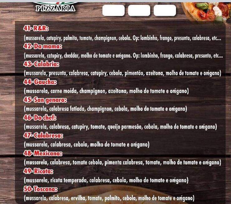 Menu at Cantina da Mamma Pizzaria, Morrinhos, Av. Cel. Fernando Barbosa