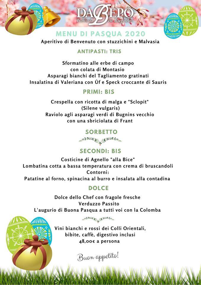 Menu da Trattoria Ristorante da Bepo in Bugnins Codroipo - cucina ...