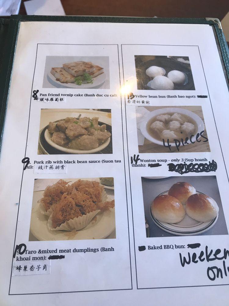 Menu at Kowloon Chinese Seafood Restaurant, Arlington