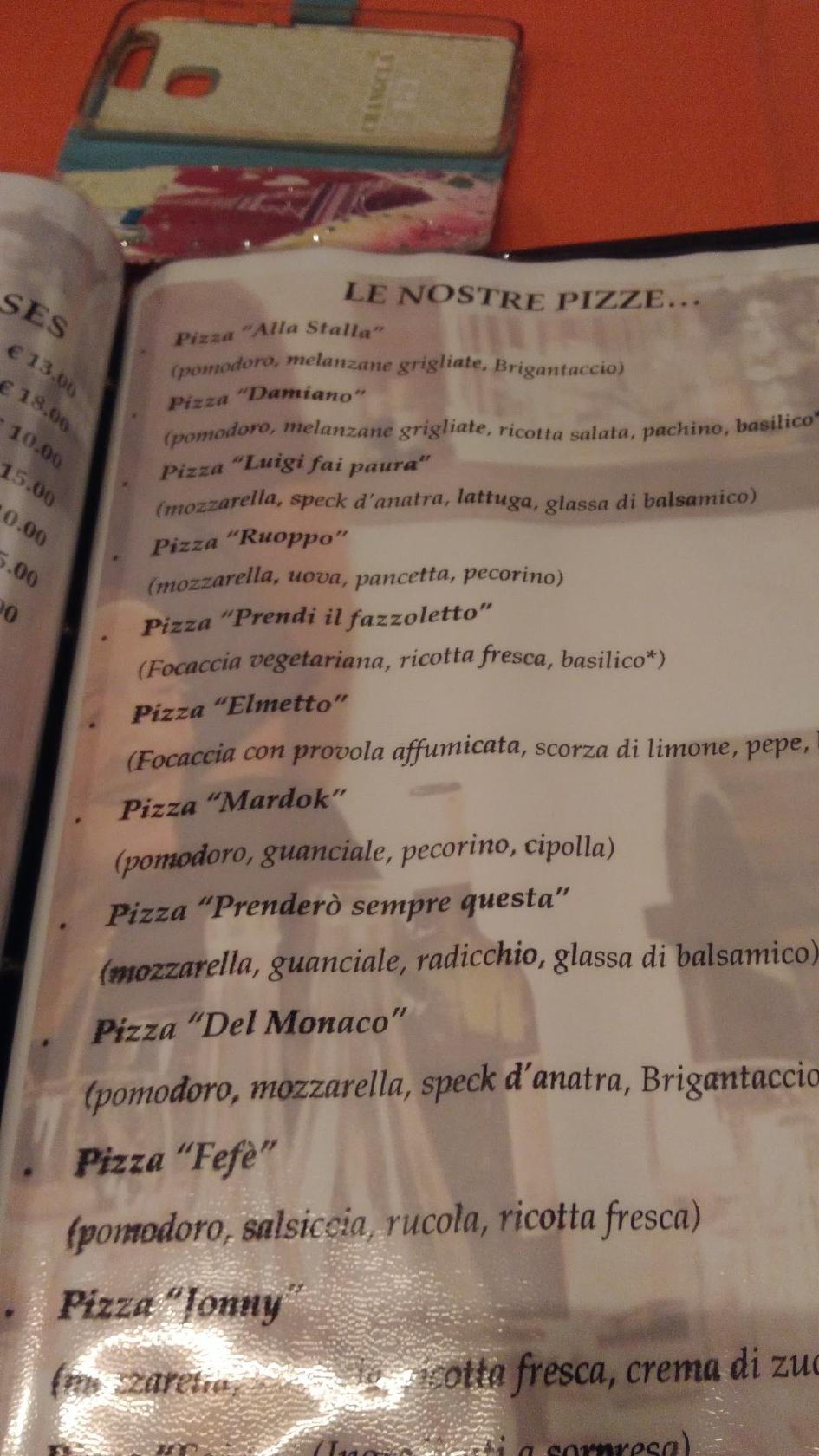 Menu at La Valle Ristopub Pizzeria-Pinseria, Scanno
