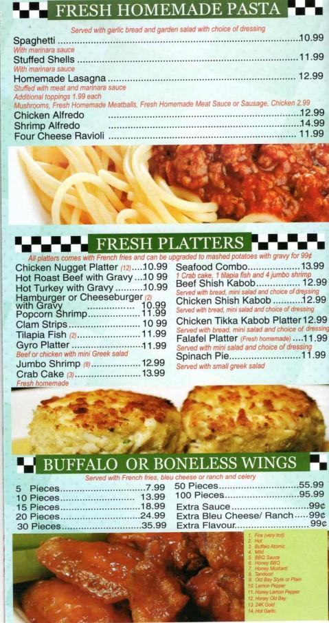 Menu at Pizza 786 pizzeria, Arbutus, East Dr