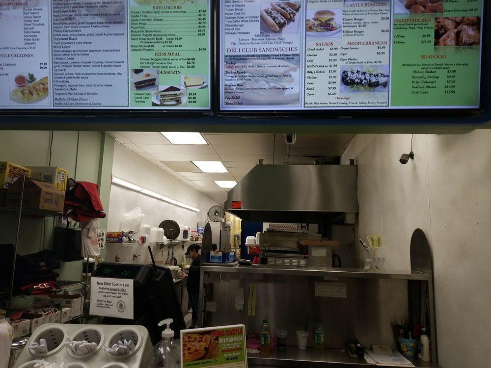 Menu at Pizza Castle pizzeria, White Oak, New Hampshire Ave